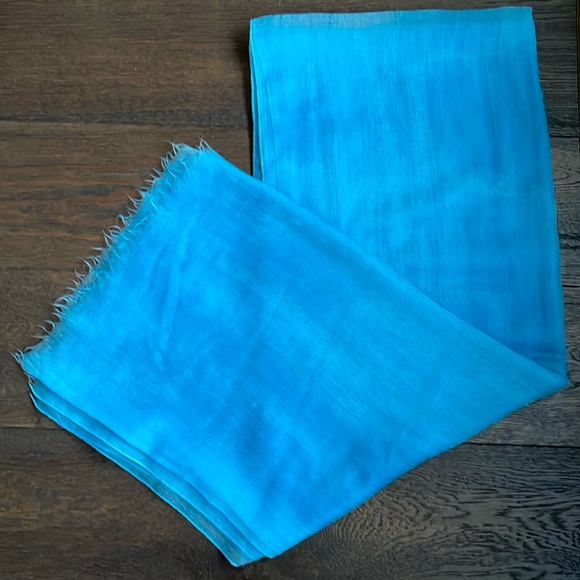 Accessories | Soft Blue Silk Shaw | Poshmark